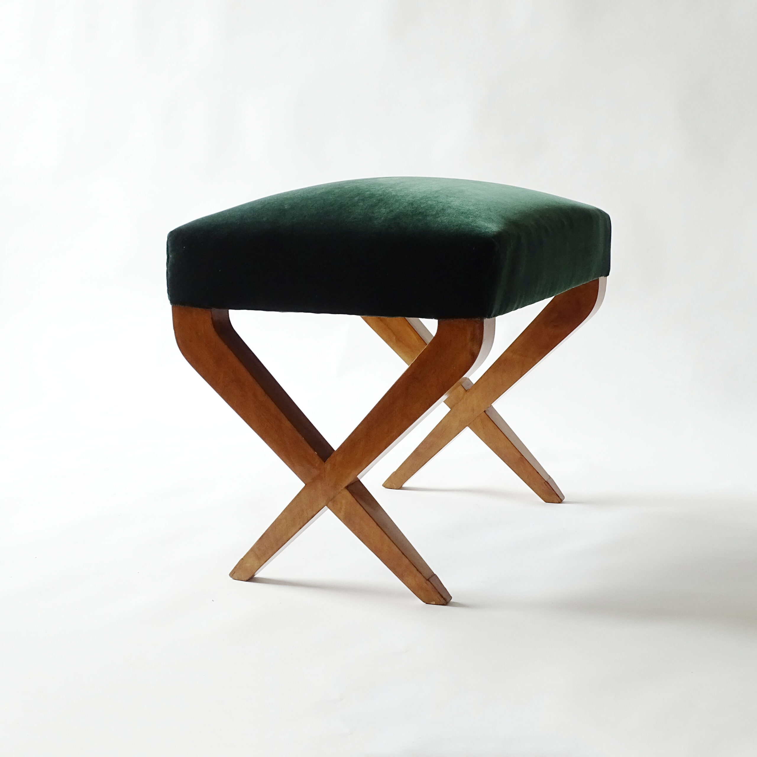 Italian 1940s Pair of Cross-Legged Stools - SG Gallery Milano